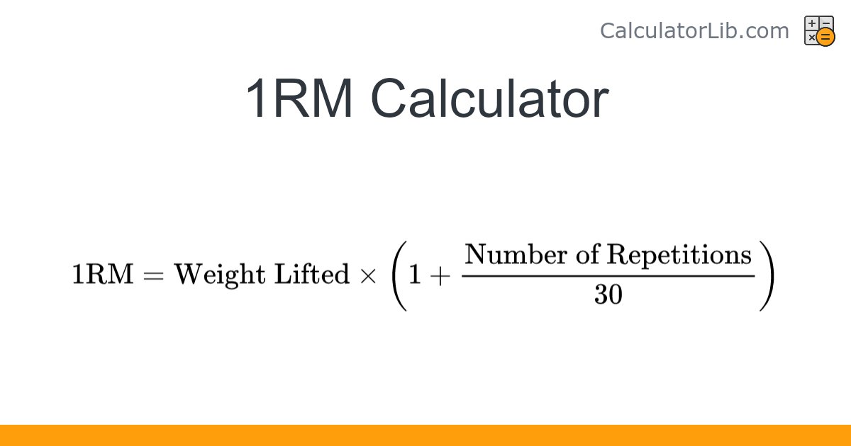1RM Calculator - Online Calculator
