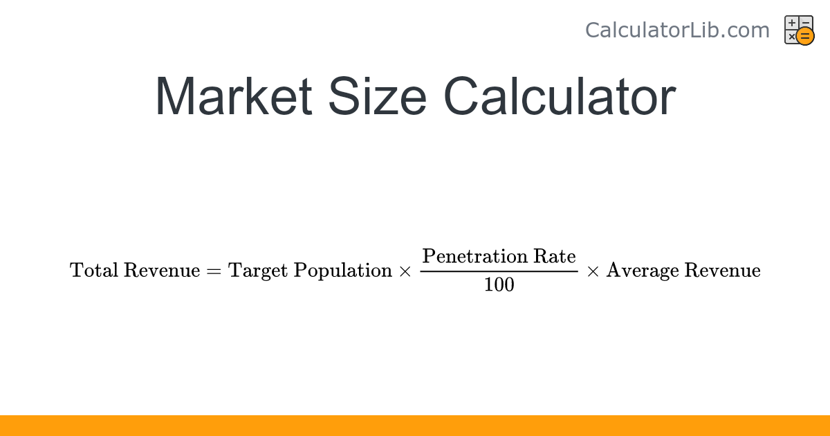 Market Size Calculator | Estimate Potential Revenue and Customers ...