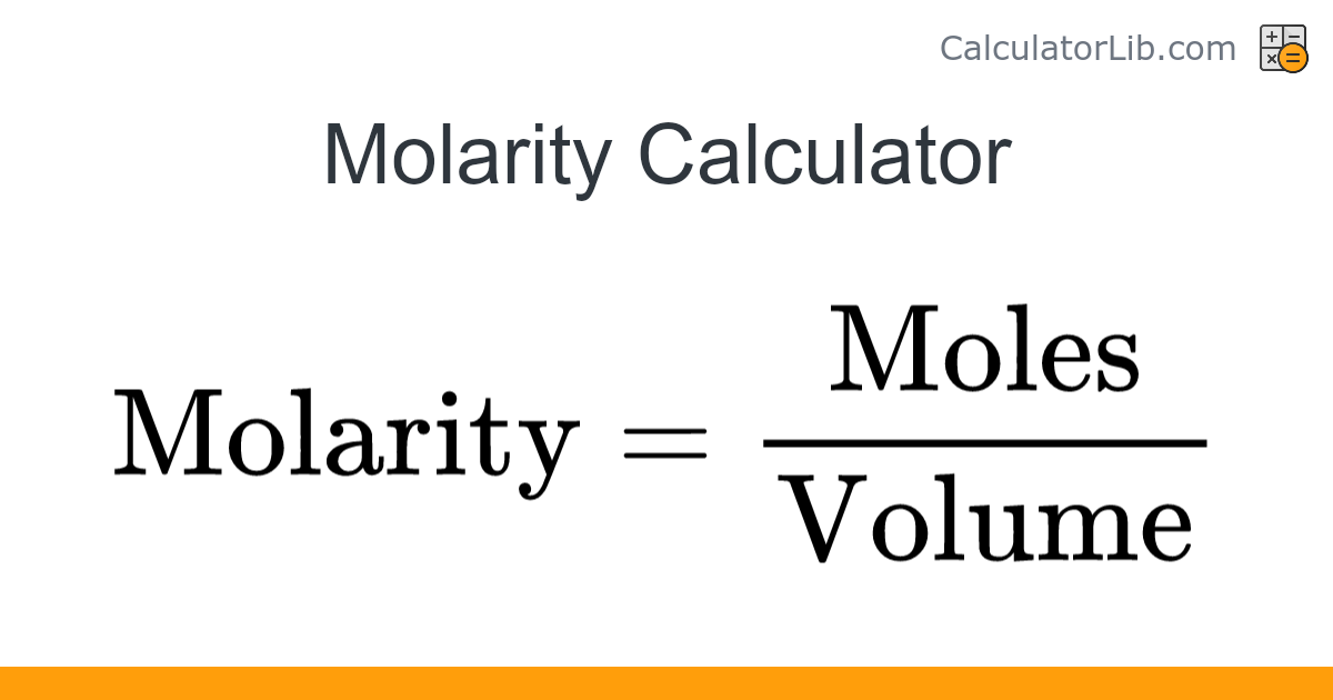 Molarity Calculator - Online Calculator