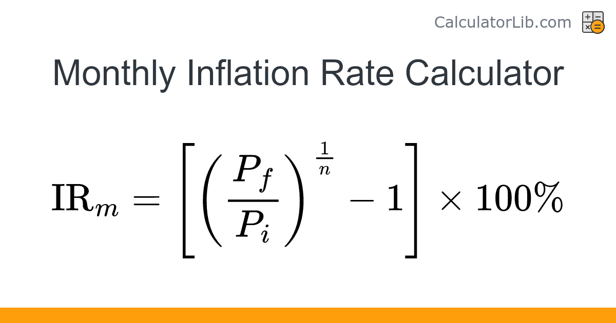 Monthly Inflation Rate Calculator - Online Calculator