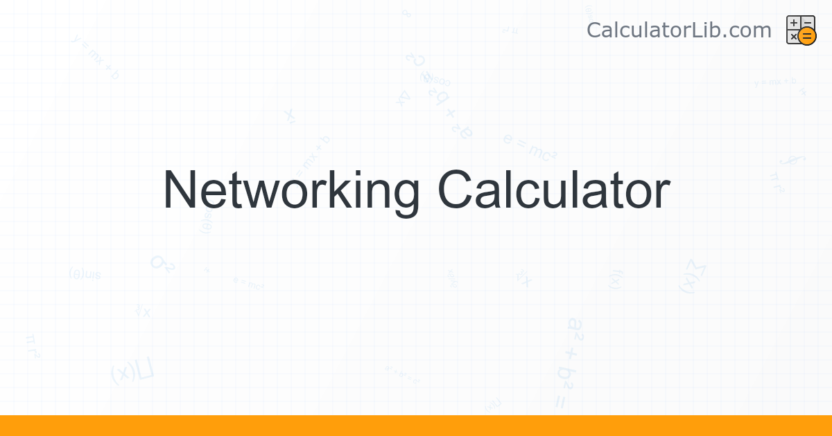 Networking Calculator - Online Calculator