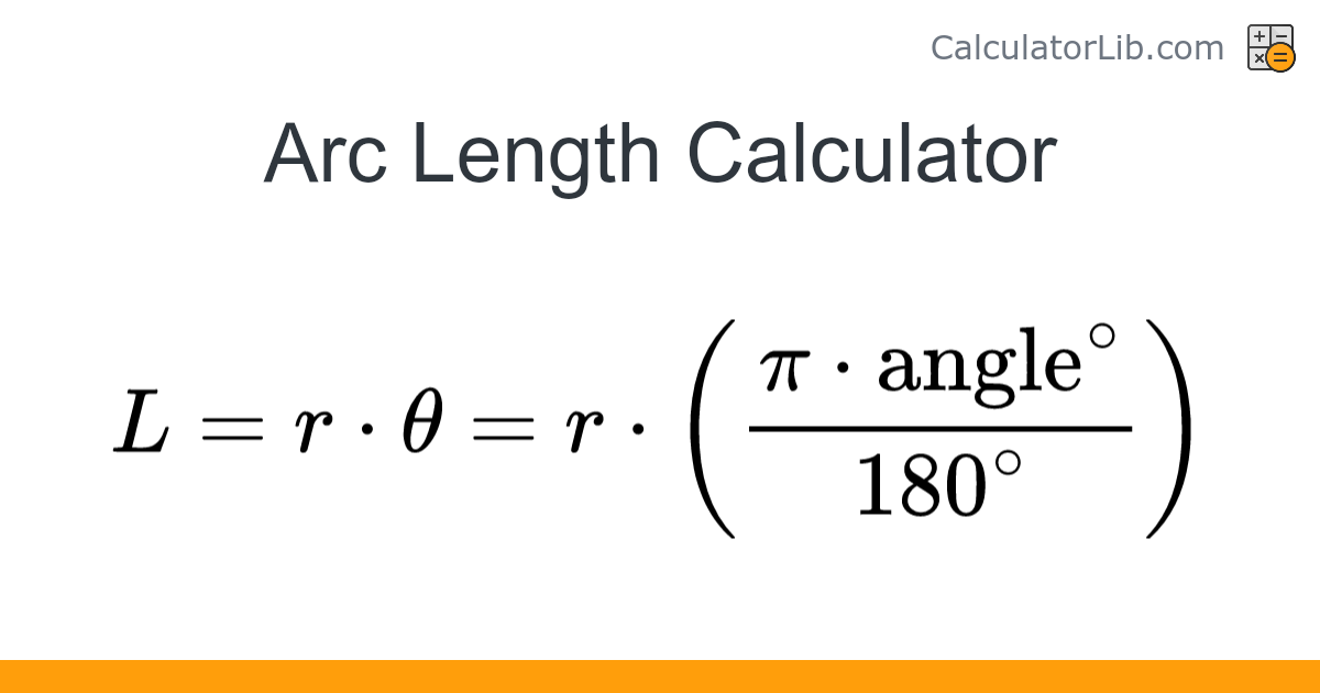 Arc Length Calculator - Online Calculator