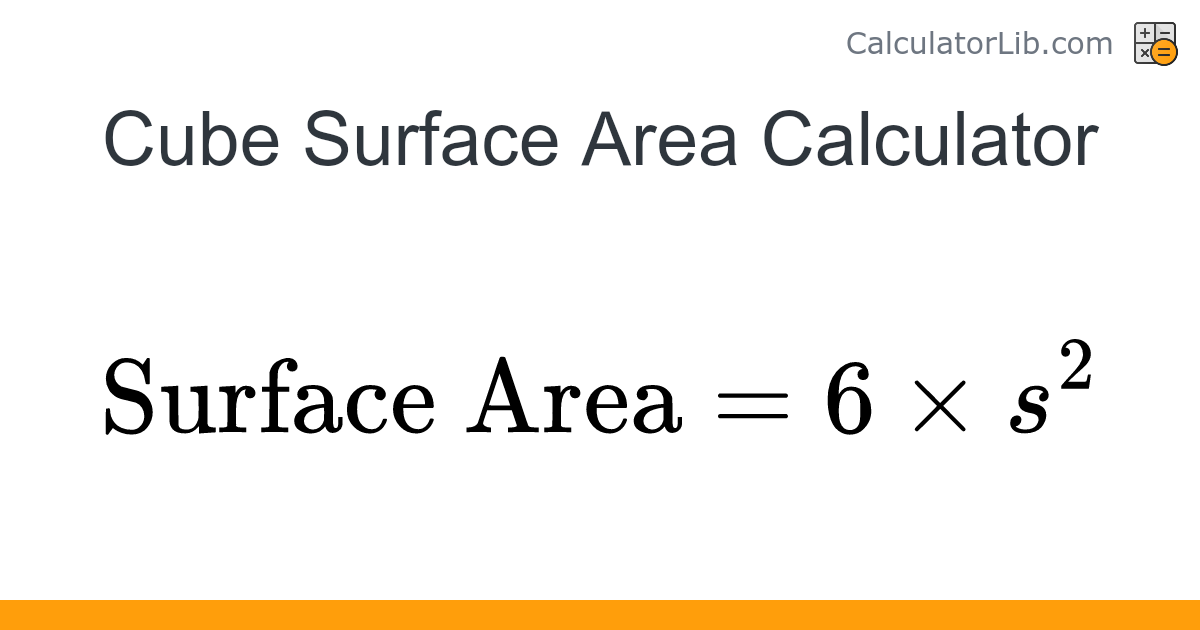 Cube Surface Area Calculator - Online Calculator