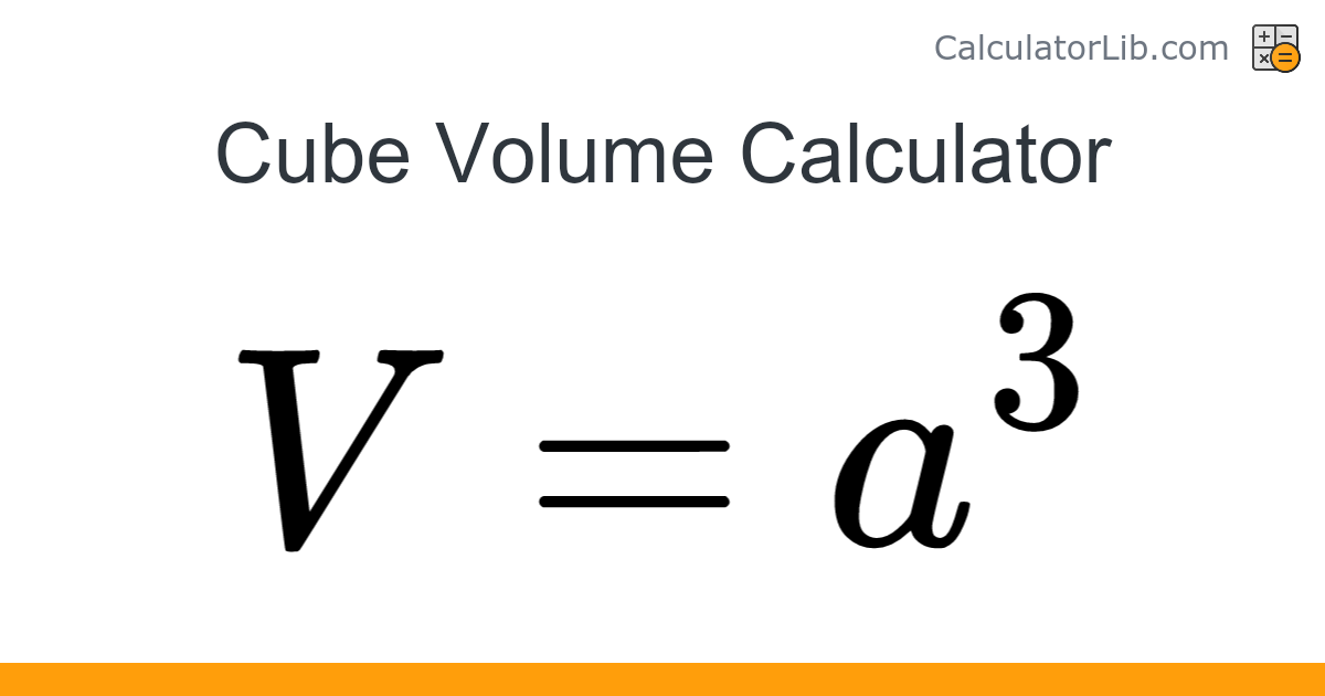 Cube Volume Calculator - Online Calculator
