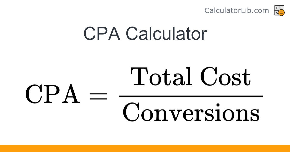 CPA Calculator - Online Calculator