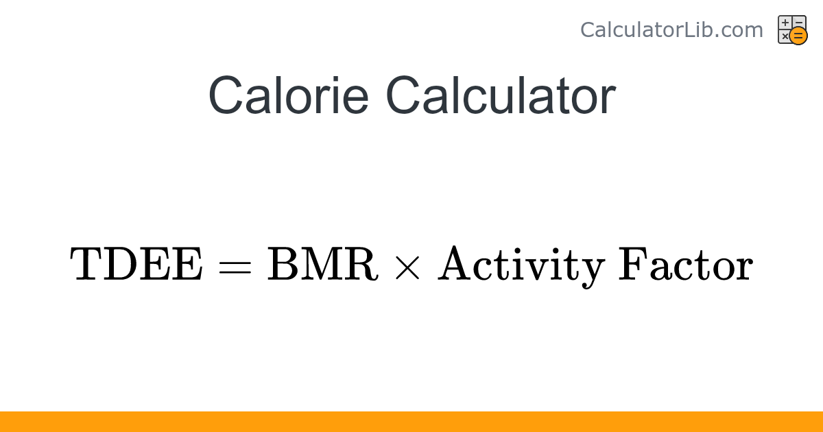 Calorie Calculator - Online Calculator