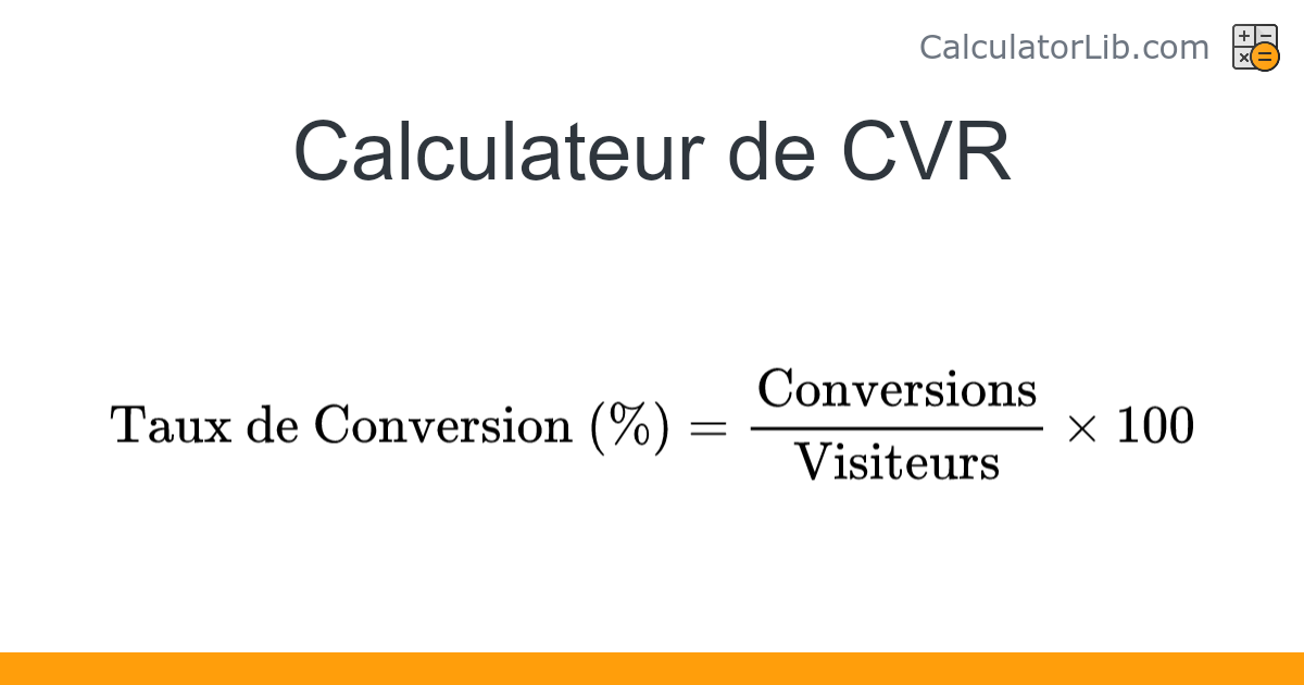 Calculateur de CVR - Calculateur en ligne