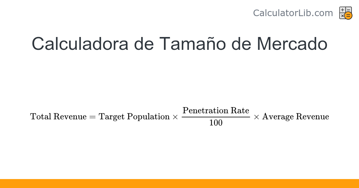 Calculadora de Tamaño de Mercado | Estima Ingresos y Clientes ...