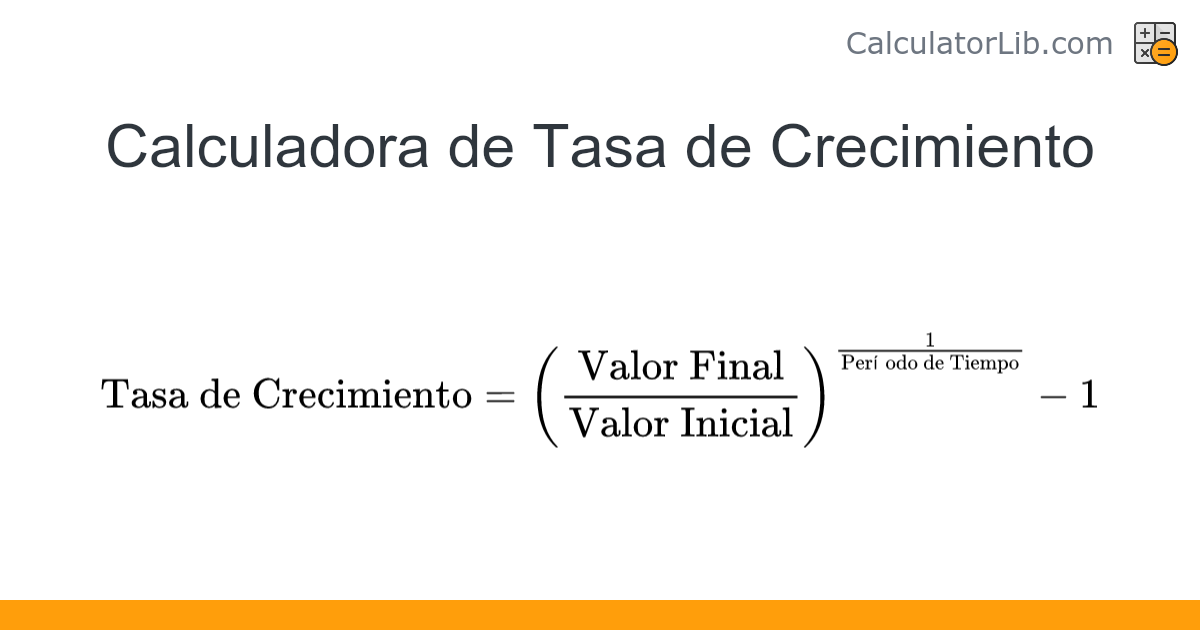 Calculadora de Tasa de Crecimiento - Calculadora en línea