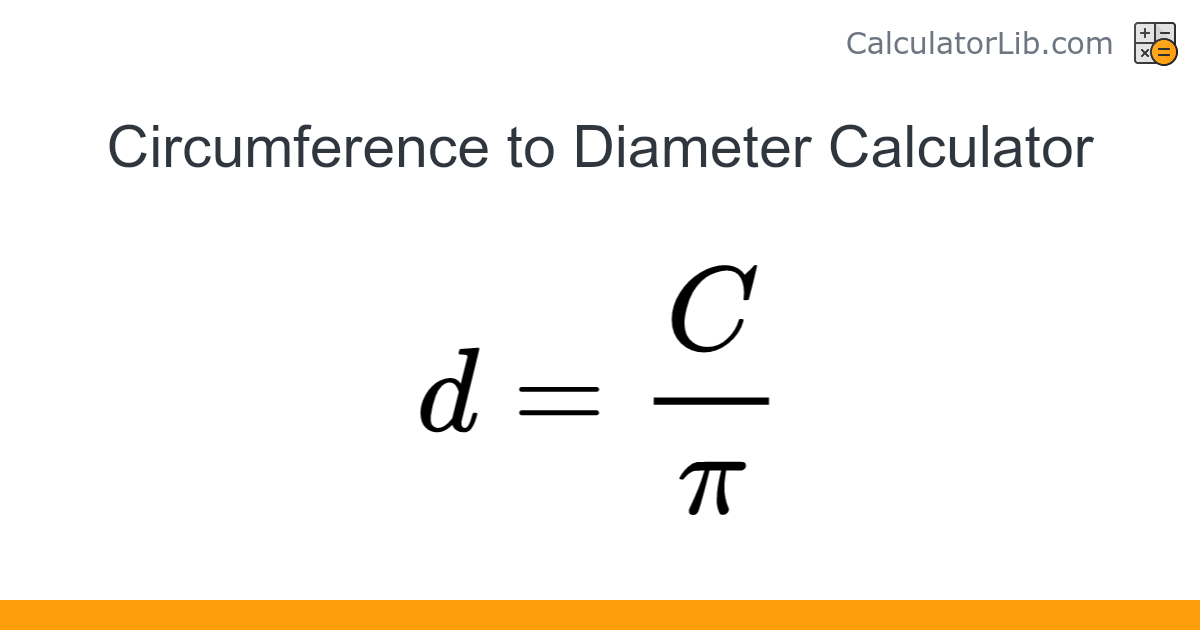 Circumference to Diameter Calculator - Online Calculator