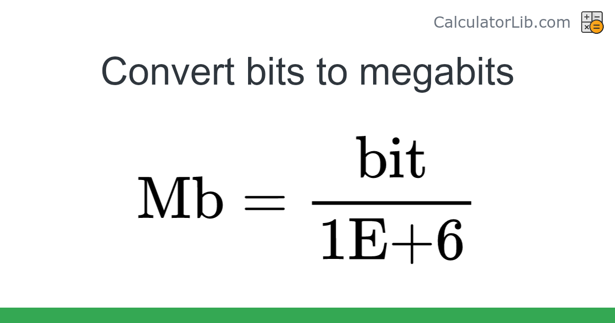 Bits Megabits Converter bit To Mb Digital Converter Online