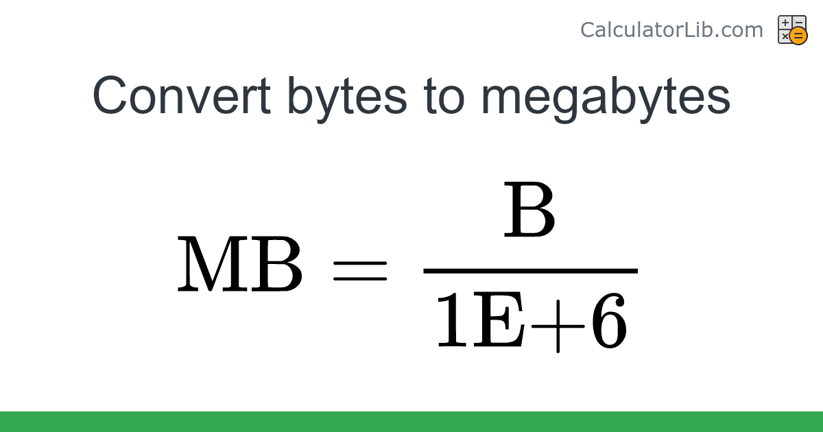 Bytes Megabytes Converter B To MB Digital Converter Online