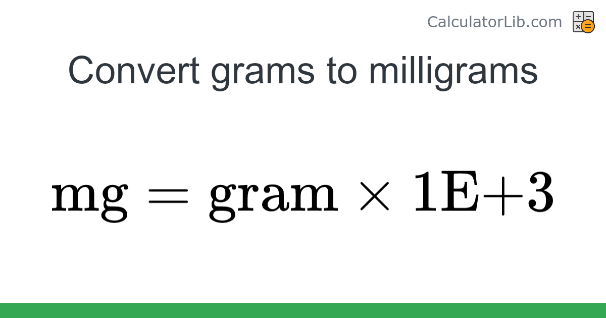 Grams → Milligrams converter (gram to mg) - Mass Converter - Online ...