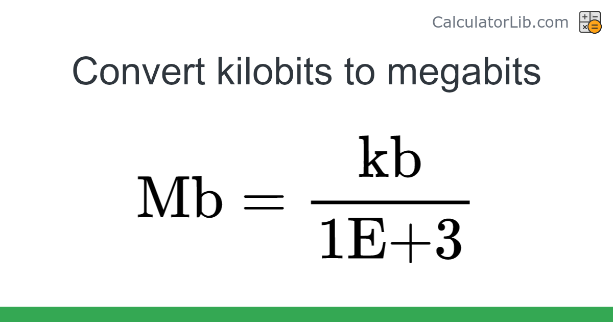 Kilobits → Megabits converter (kb to Mb) - Digital Converter - Online ...