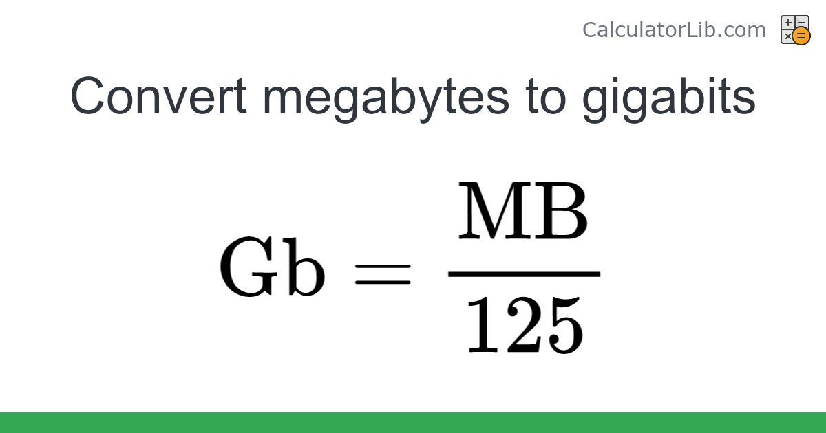 Megabytes → Gigabits converter (MB to Gb) - Digital Converter - Online ...