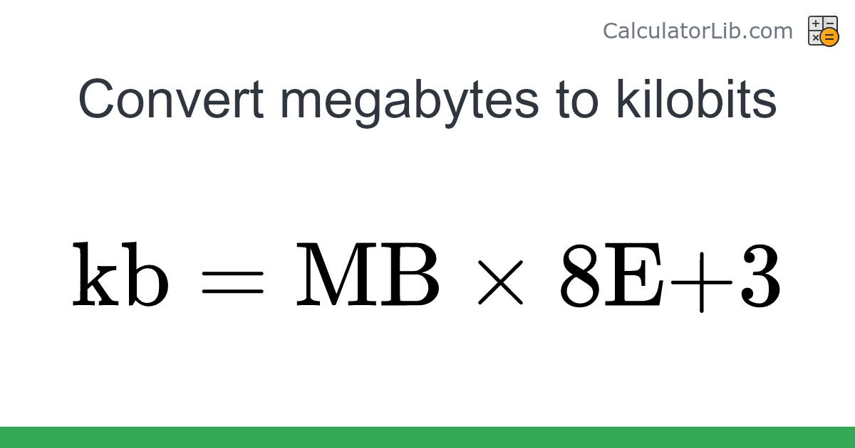 Megabytes → Kilobits converter (MB to kb) - Digital Converter - Online ...