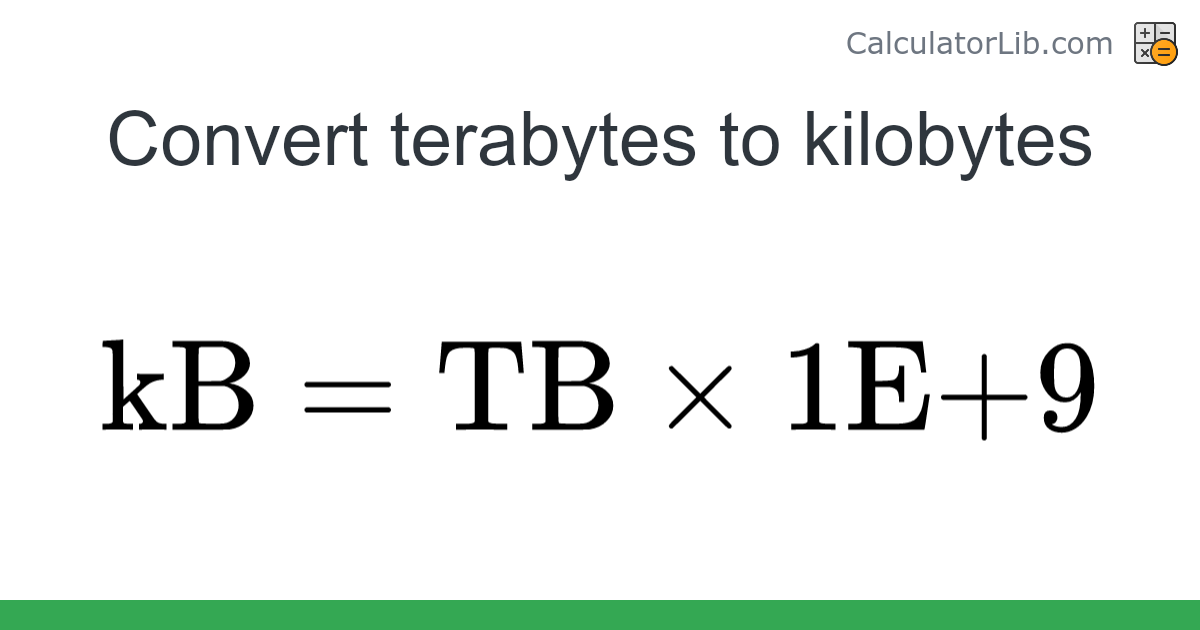 Terabytes → Kilobytes converter (TB to kB) - Digital Converter - Online ...