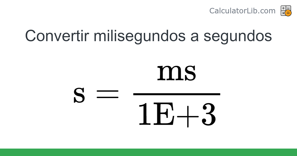 Milisegundos → Segundos converter (ms a s) - Time Converter ...
