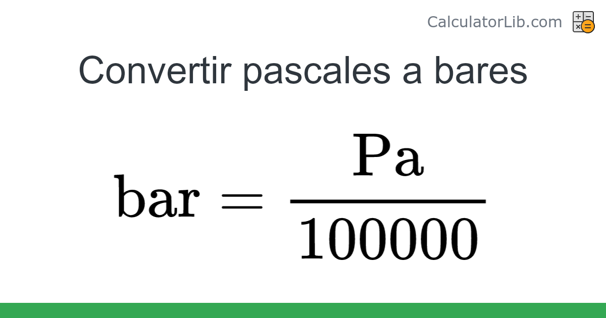 Pascales → Bares converter (Pa a bar) - Pressure Converter ...