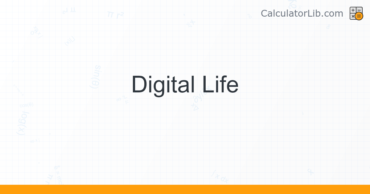 Digital Life - Online Calculator