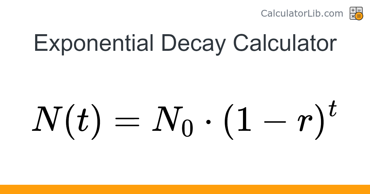 Exponential Decay Calculator – Easy Half-Life Calculator - Online ...