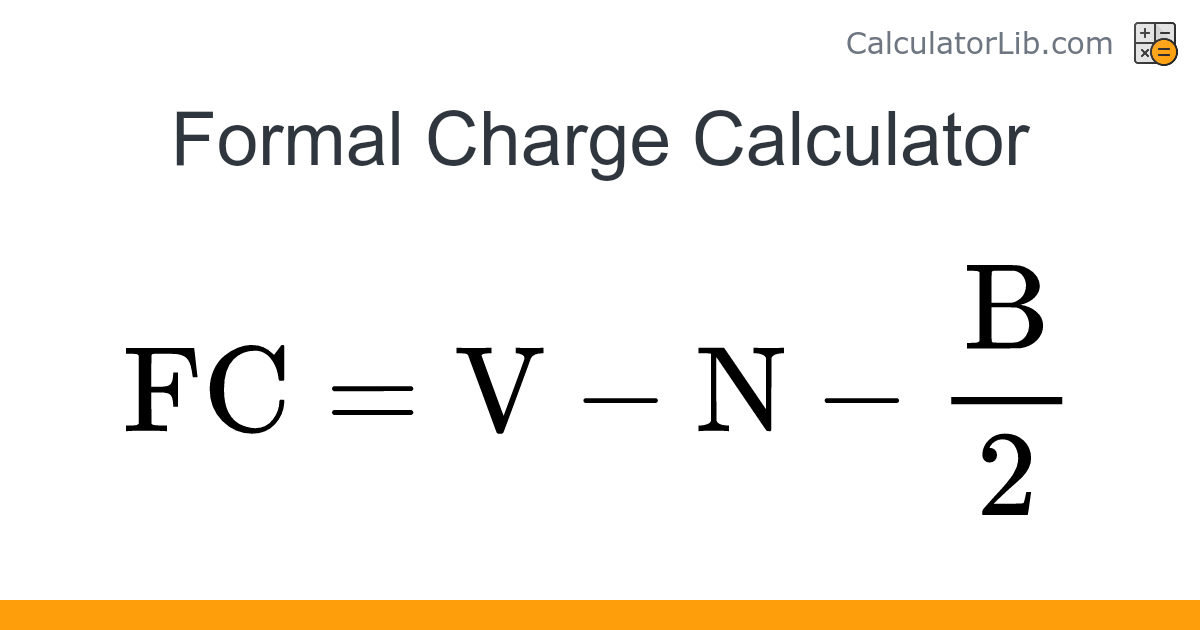 Formal Charge Calculator - Online Calculator