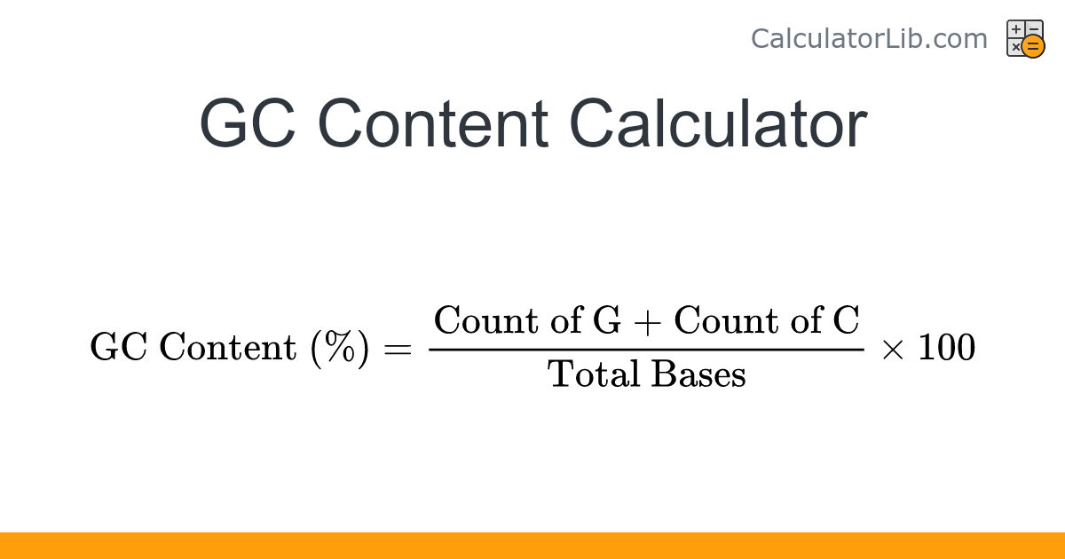 GC Content DNA Calculator - Online Calculator