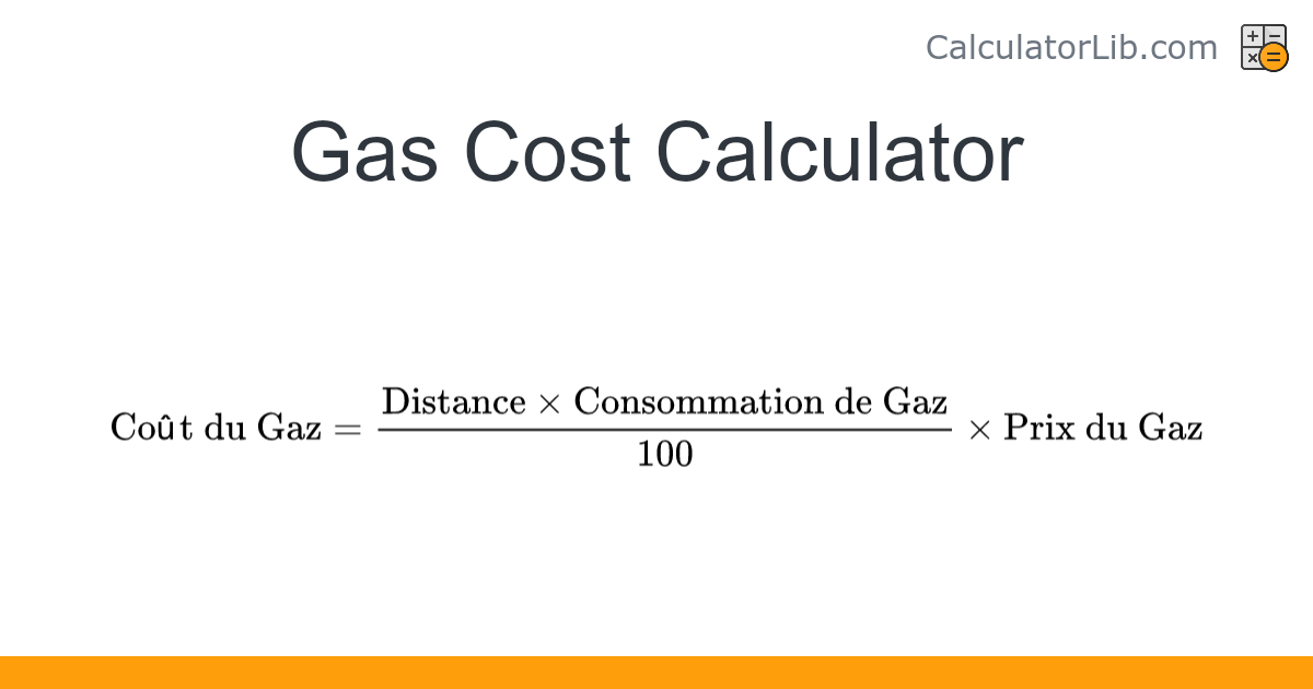 Gas Cost Calculator - Calculateur en ligne