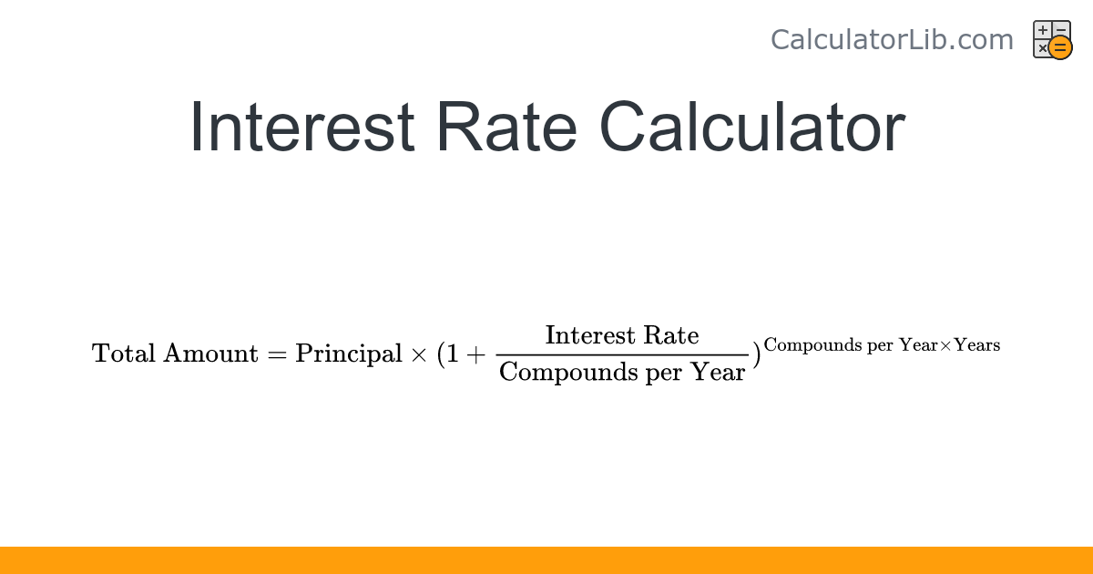 Interest Rate Calculator - Online Calculator