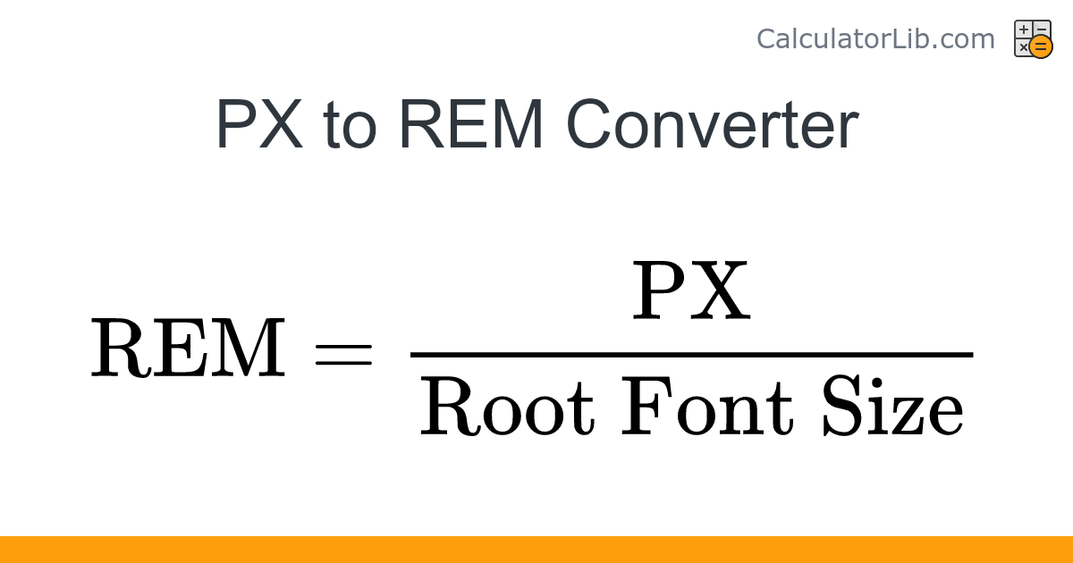 PX to REM Converter - 온라인 계산기