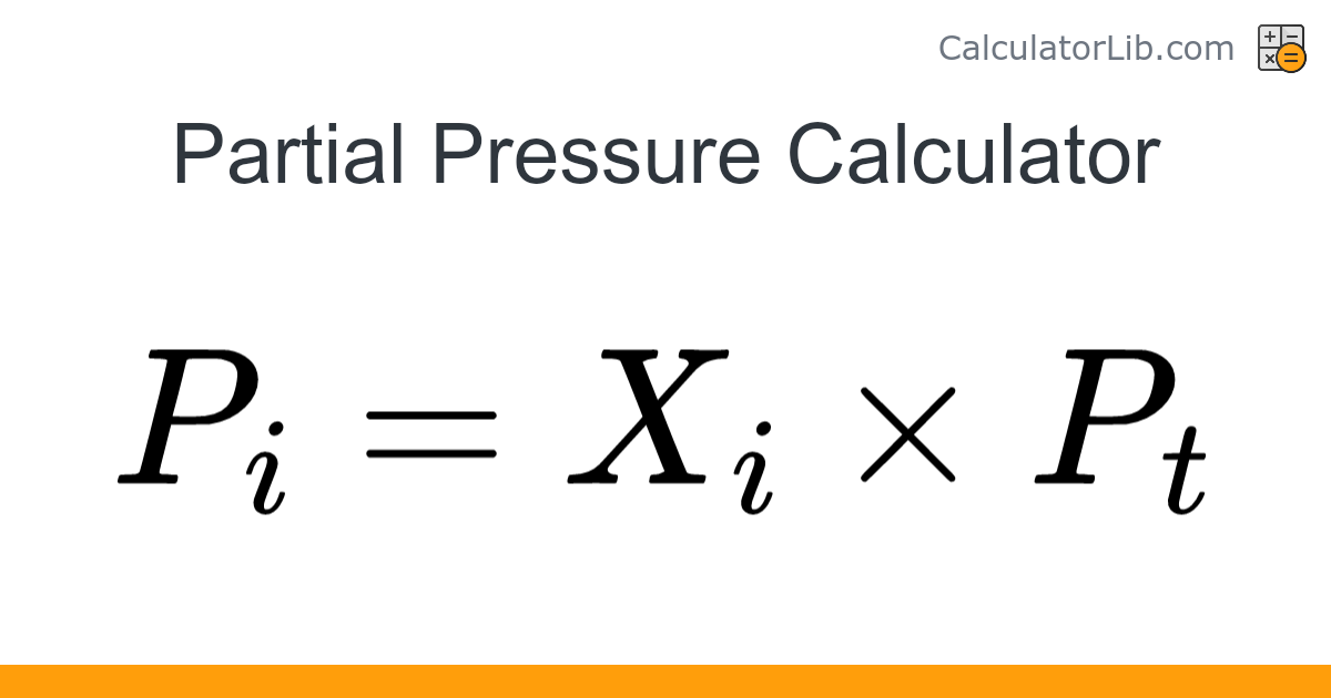 Partial Pressure Calculator - Online Calculator