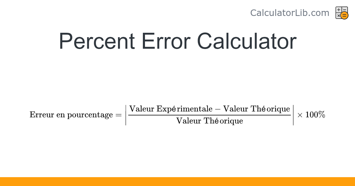 Percent Error Calculator - Calculateur en ligne