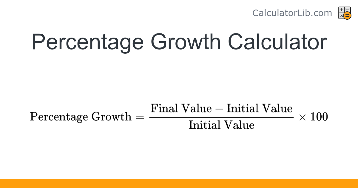Percentage Growth Calculator - Online Calculator