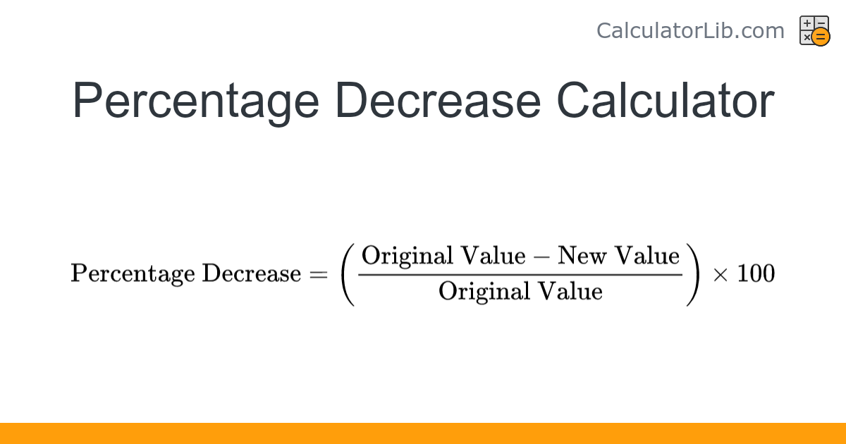 Work out percentage decrease store