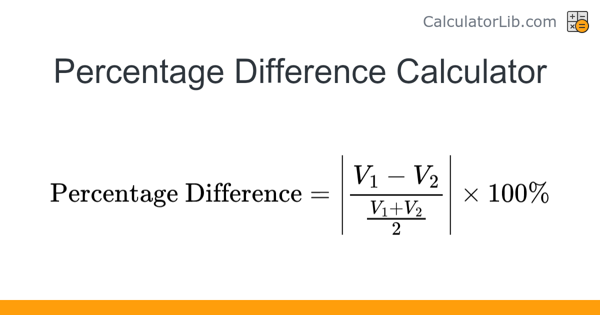 Percentage Difference Calculator Online Calculator
