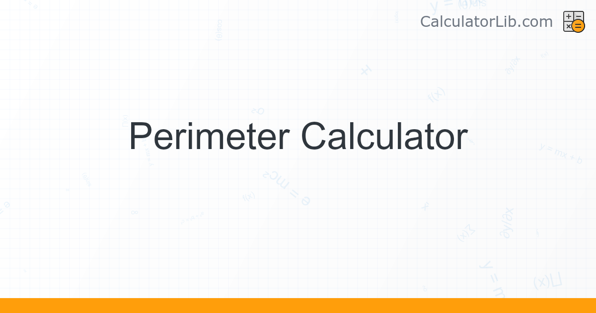 Perimeter Calculator - 온라인 계산기