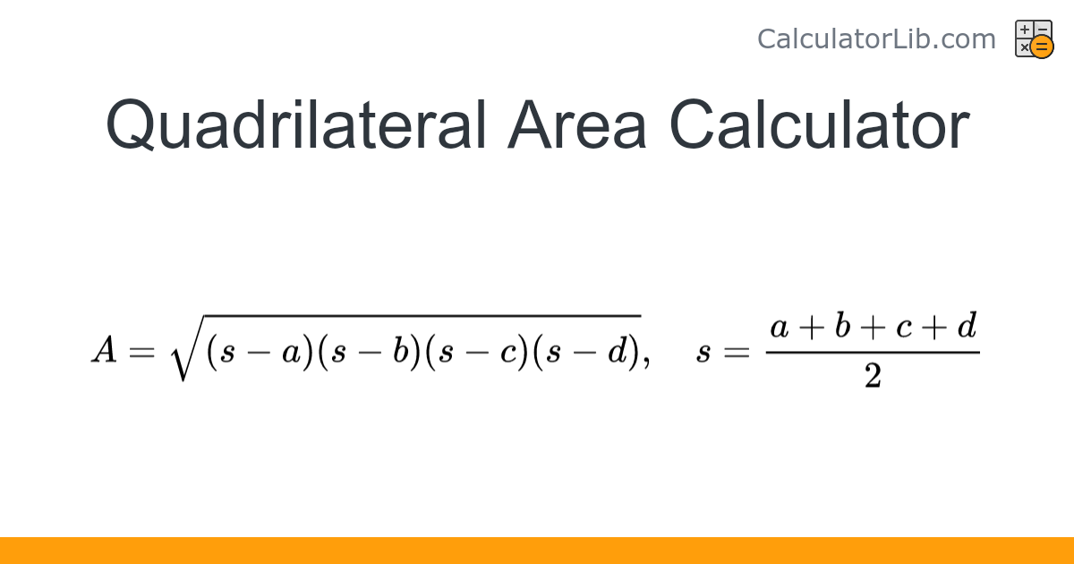 Quadrilateral Area Calculator - Online Calculator