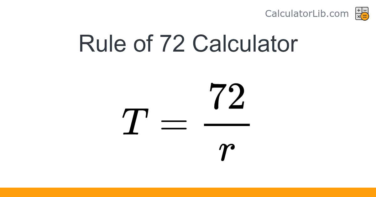 Rule of 72 Calculator - Online Calculator