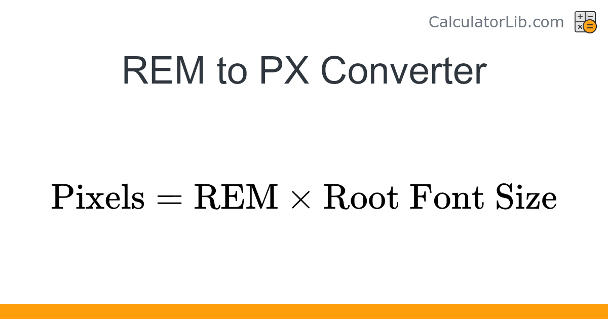 REM to PX Converter - Online Calculator