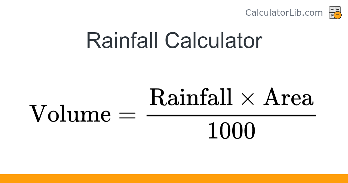 Rainfall Calculator - Online Calculator