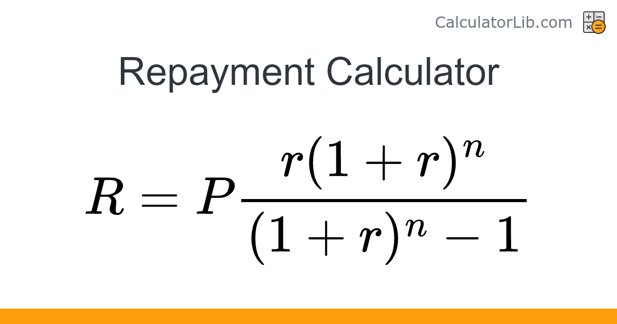Repayment Calculator - Online Calculator