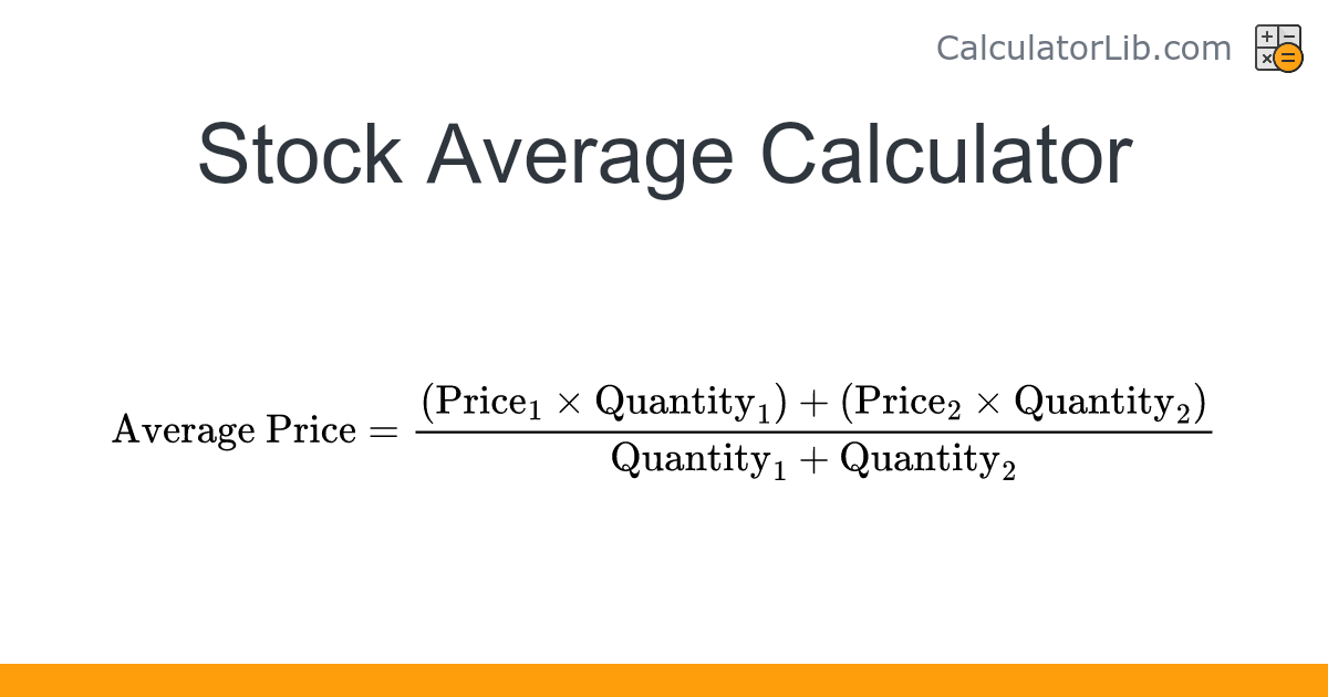 Stock Average Calculator - Online Calculator