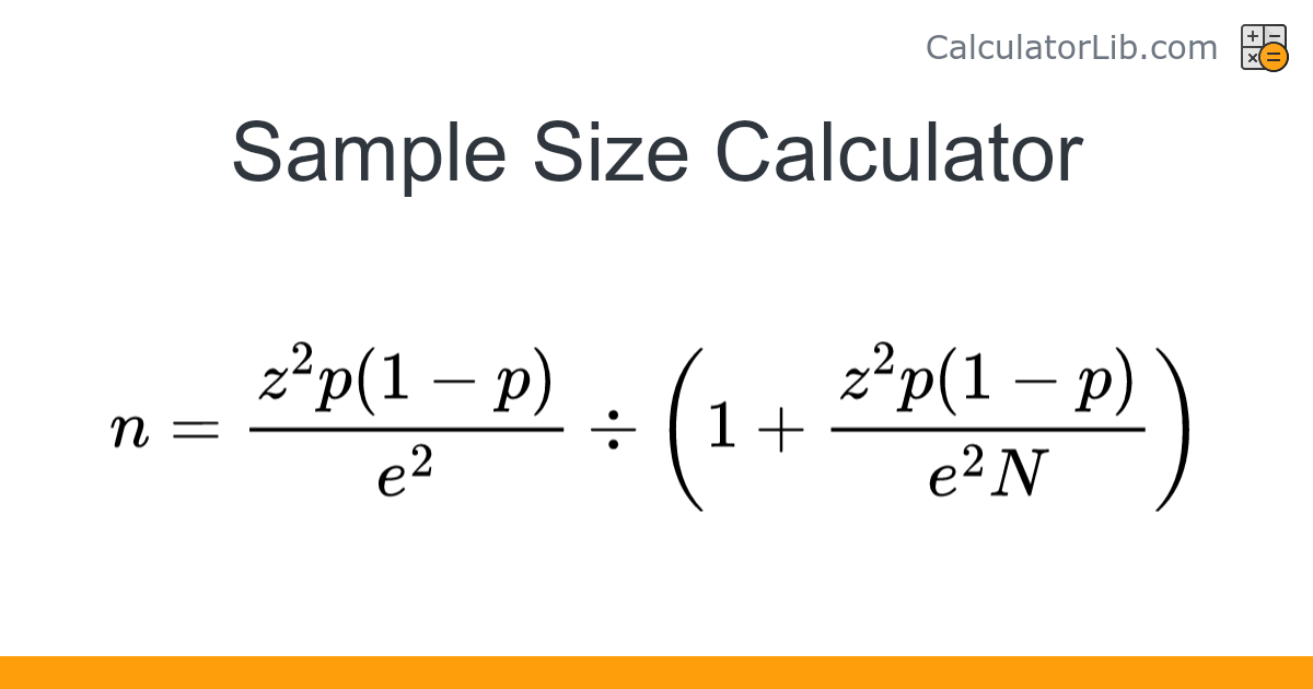 Sample Size Calculator - Online Calculator