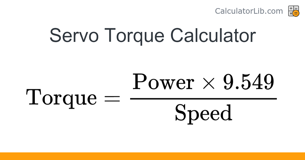 Servo Torque Calculator - Online Calculator