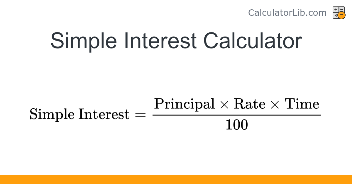 Simple Interest Calculator - Online Calculator