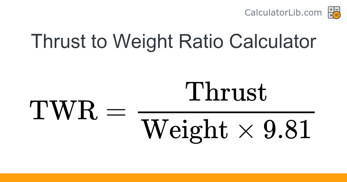 Thrust to Weight Ratio Calculator - Online Calculator