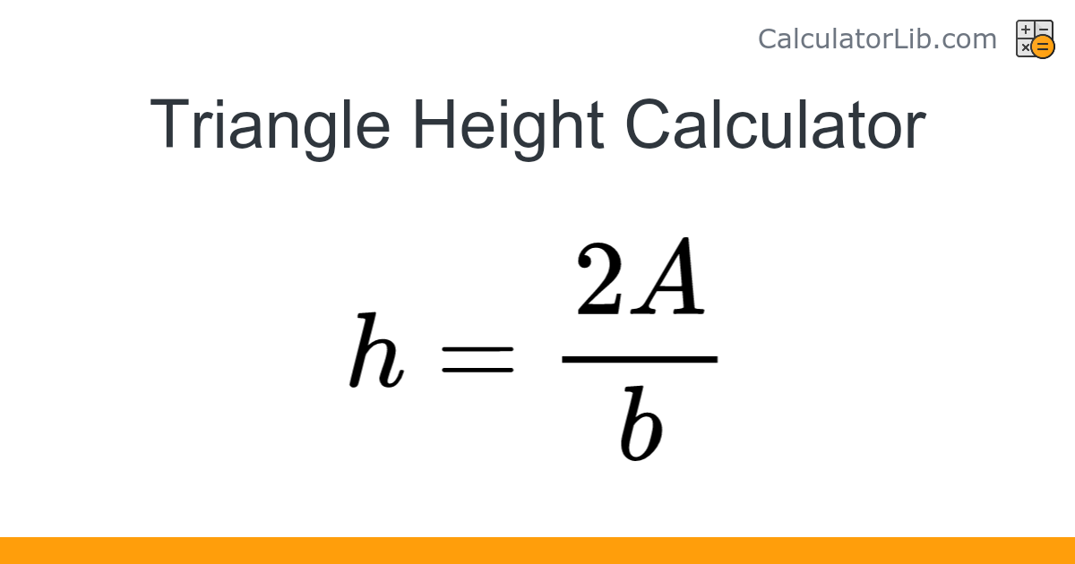 Triangle Height Calculator - Online Calculator