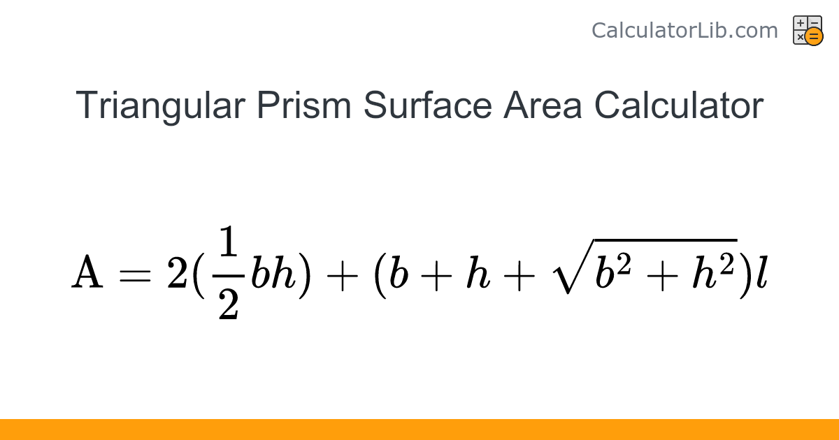 Triangular Prism Surface Area Calculator - Online Calculator