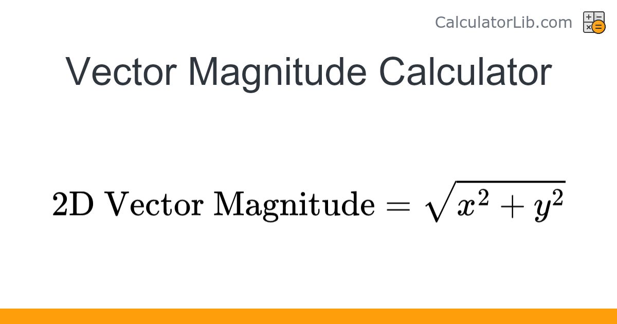 Vector Magnitude Calculator – 2D to 5D Unit Vectors - Online Calculator