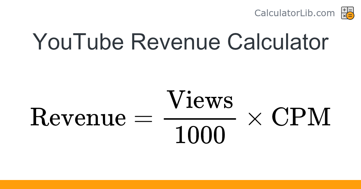 YouTube Revenue Calculator - Online Calculator